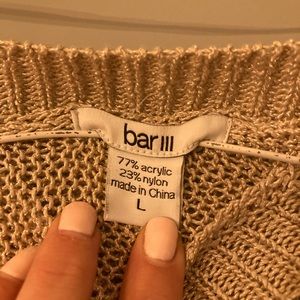 Bar III | Sweaters | Gold Bar Iii Sweater With Cute Open Back | Poshmark